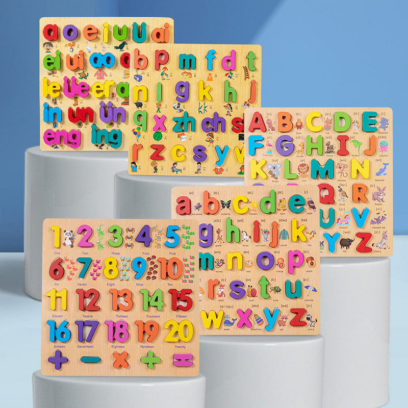 Wooden Alphabet & Number Puzzle Toy for Toddlers – Tudoholic
