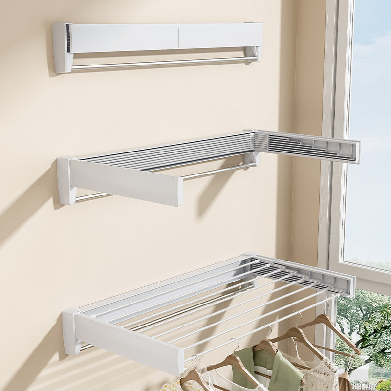 Folding Wall-Mounted Telescopic Clothes Rack – Tudoholic