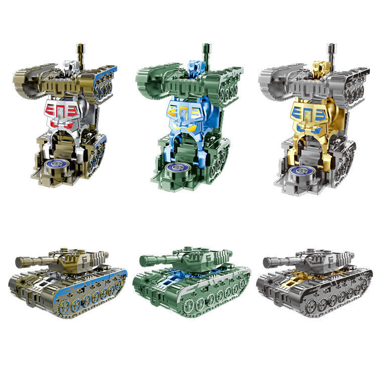 Transforming Tank Gyro – Kids Fidget Spinner Robot Toy – Tudoholic