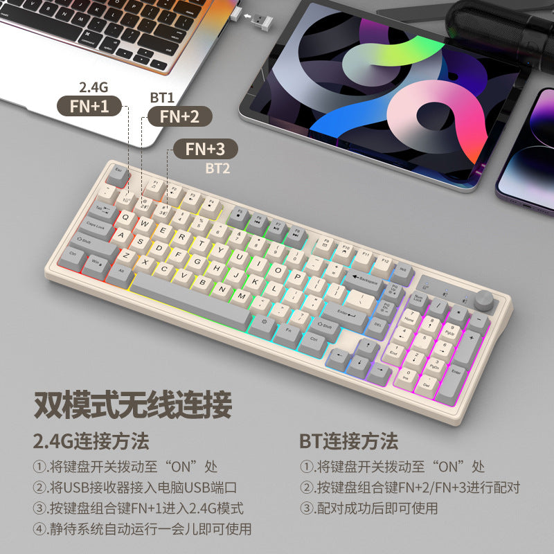 Viper K98 Wireless Mechanical Keyboard – Dual-Mode RGB – Tudoholic