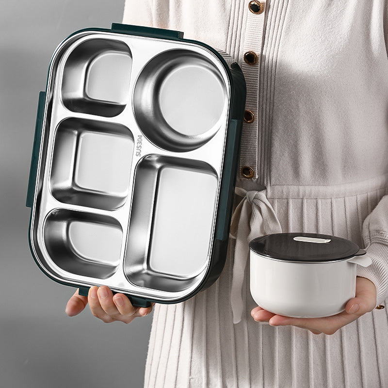 Stainless Steel Microwaveable five-grid lunch box – Tudoholic