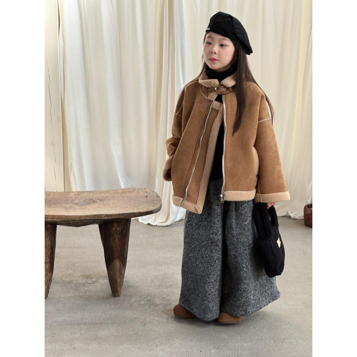 Princess Yuyu Girls Winter Fur Integrated Lamb Wool Coat JR – Tudoholic