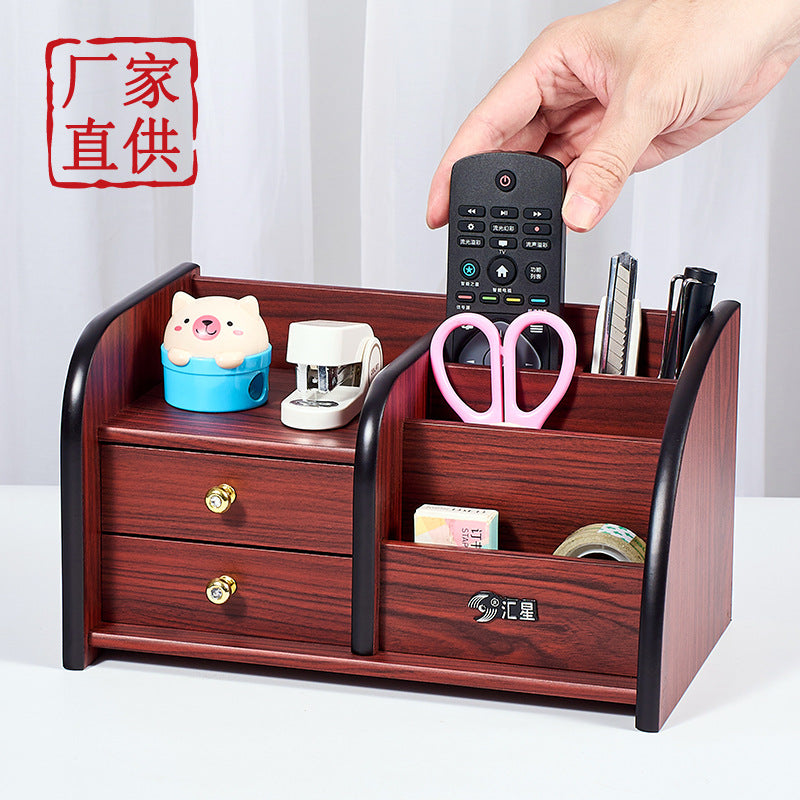 Wooden Desktop Organizer Mobile Phone & Remote Storage Box – Tudoholic