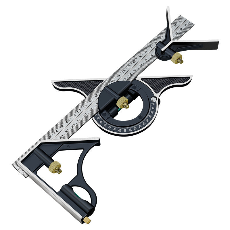 Stainless Steel Combination Angle Ruler – 45°/90° Movable – Tudoholic