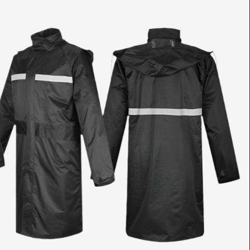 Reflective Long Raincoat – Thick Waterproof Safety Gear – Tudoholic